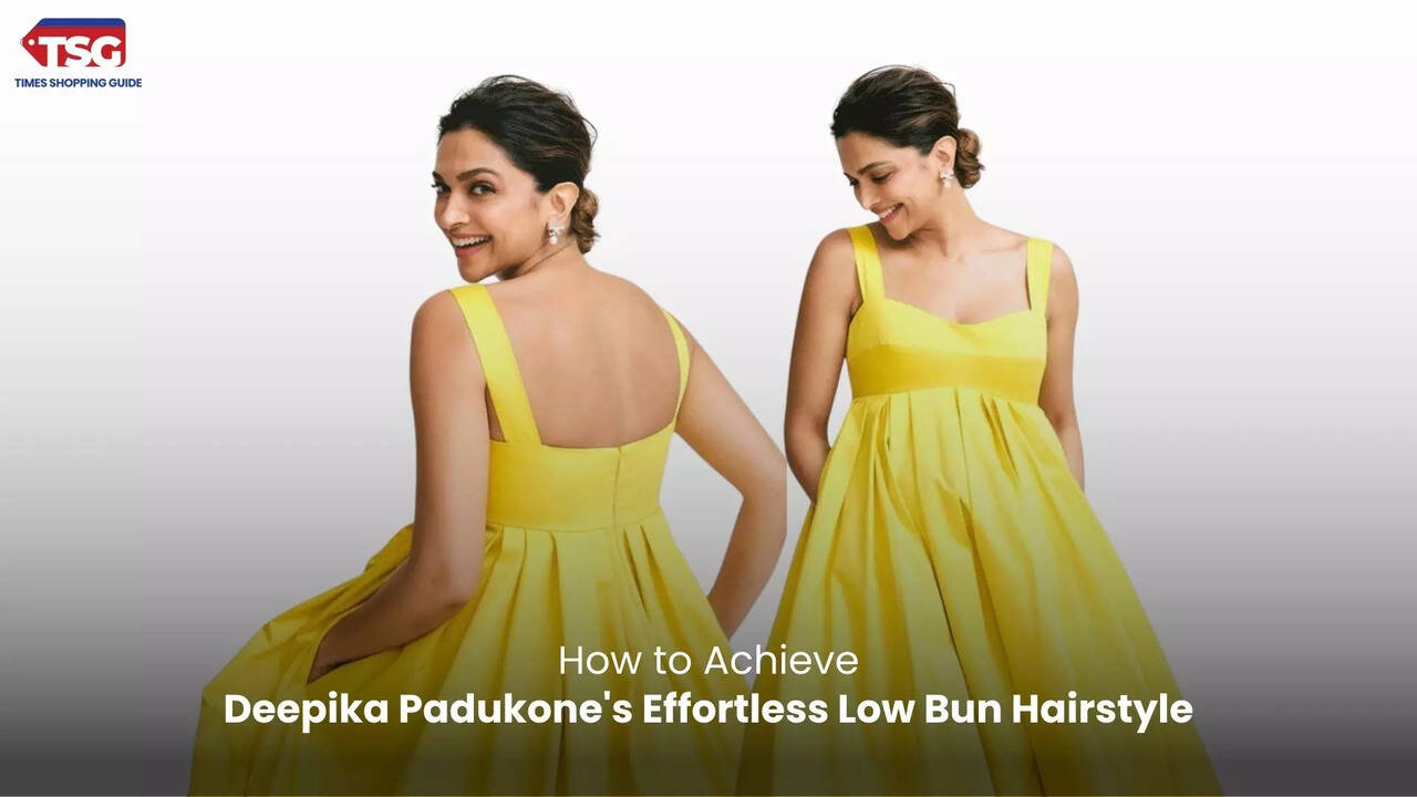 Create a Stunning Low Textured Bun Inspired by Deepika Padukone